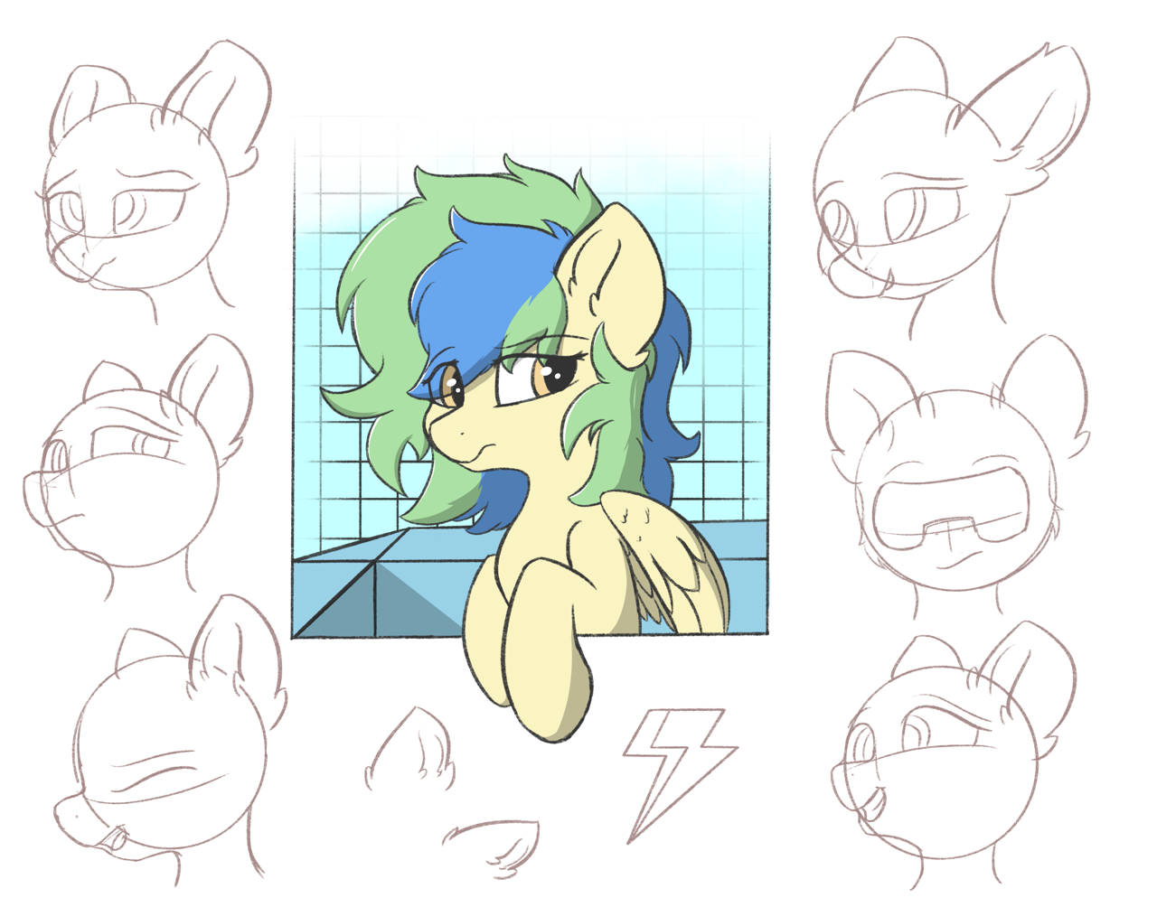 #3233560 - safe, artist:hcl, oc, oc only, oc:hcl, pegasus, pony, simple background, solo, white ...