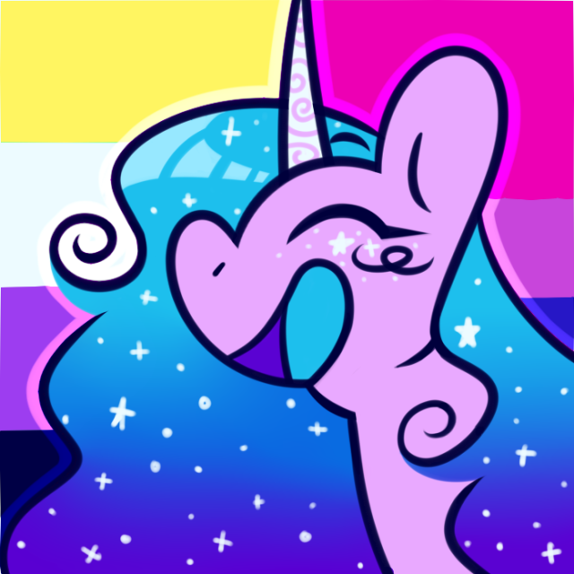#3233597 - safe, artist:kenny, izzy moonbow, pony, unicorn, g5, bisexual, bisexual pride flag ...