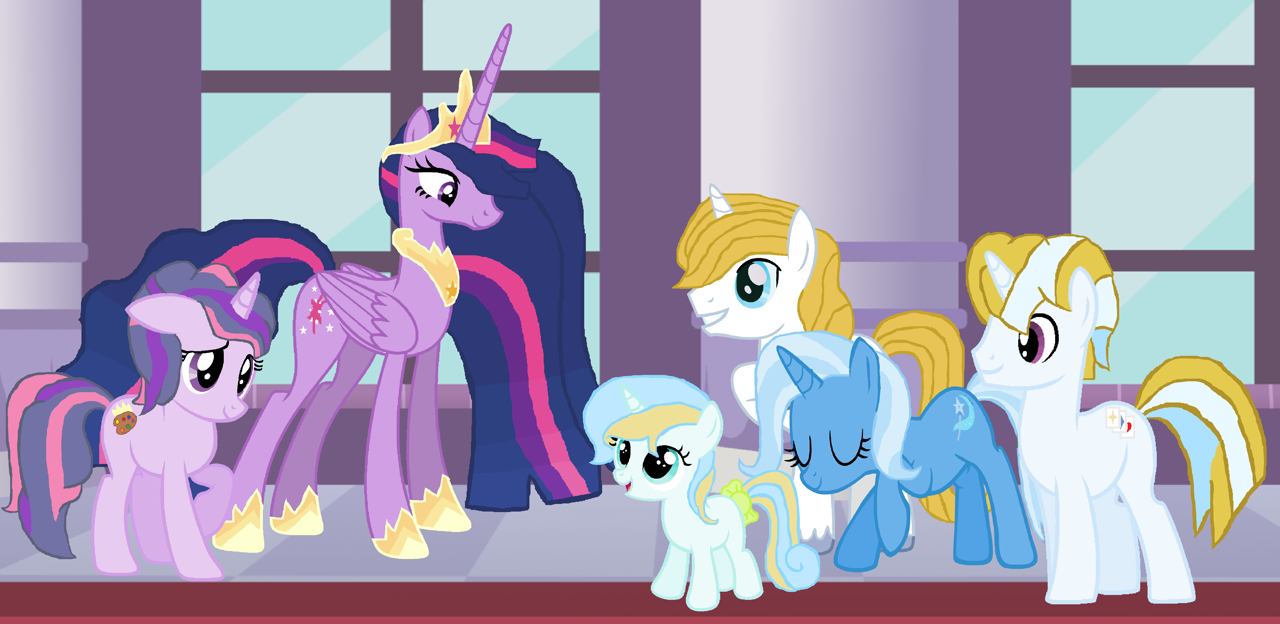 #3234435 - safe, artist:wildrose17, prince blueblood, trixie, twilight ...