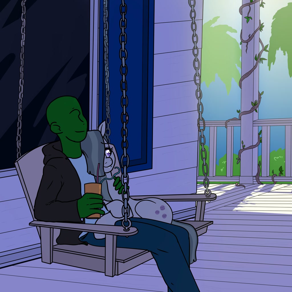 #3235968 - safe, artist:pony quarantine, marble pie, oc, oc:anon, earth ...