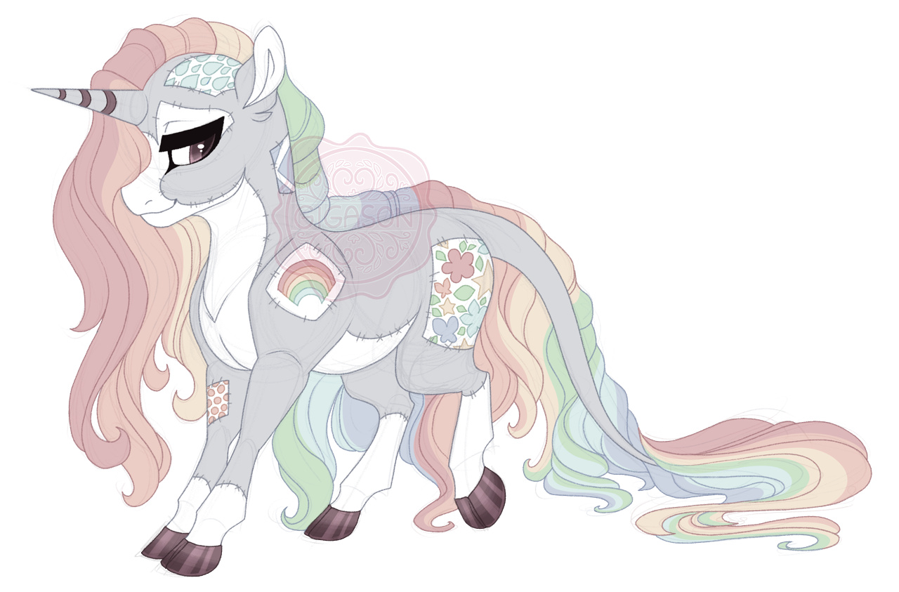 #3236409 - safe, artist:gigason, oc, oc only, oc:blanket stitch, pony, unicorn, blaze (coat ...