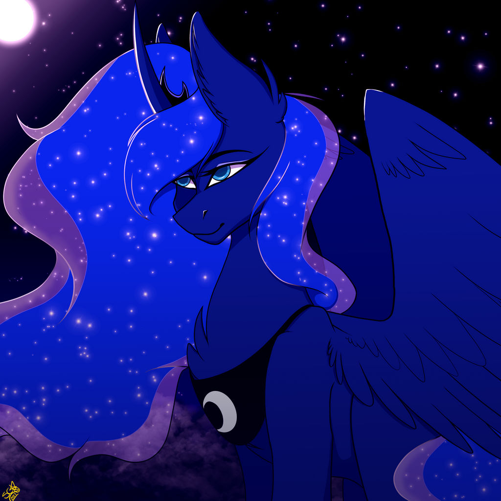 #3236425 - safe, artist:starsparklechaser, princess luna, alicorn, pony ...