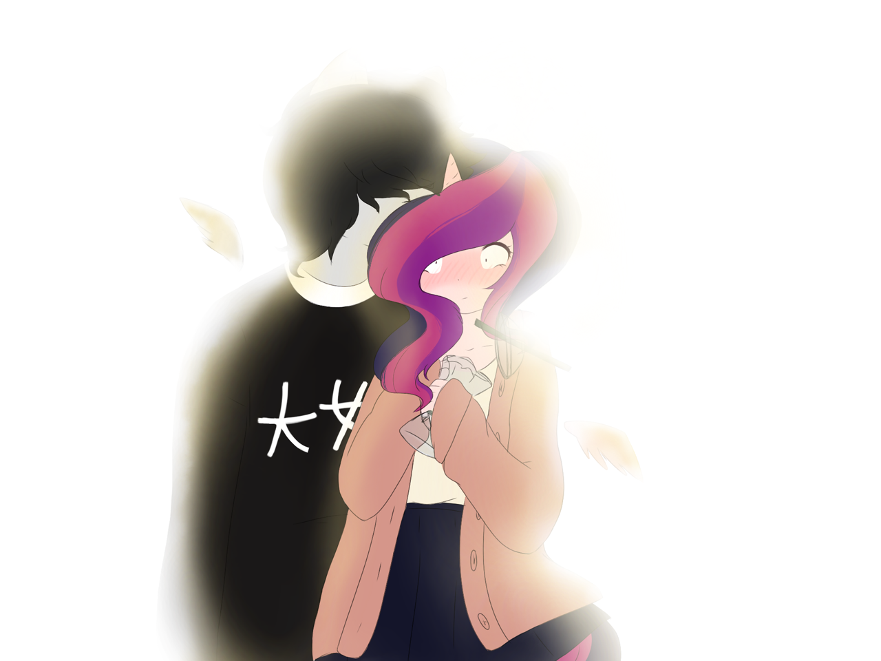 #3236670 - safe, artist:feathersheep, oc, oc only, oc:cadie, oc:vylet ...