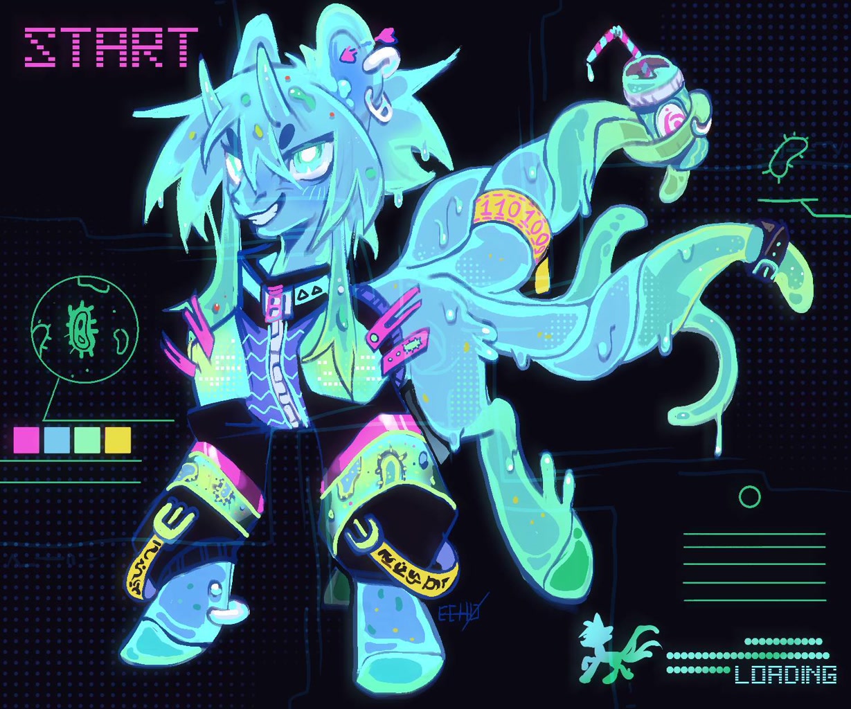 #3236732 - safe, artist:plut0echo, oc, oc only, goo, goo pony, original ...