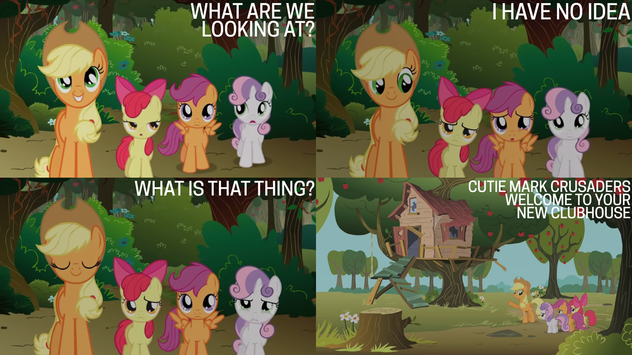 #3258762 - safe, edit, edited screencap, editor:quoterific, screencap, apple bloom, applejack ...