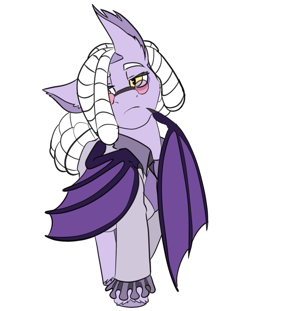 #3258970 - safe, artist:brainiac, oc, oc only, oc:shady, bat pony ...