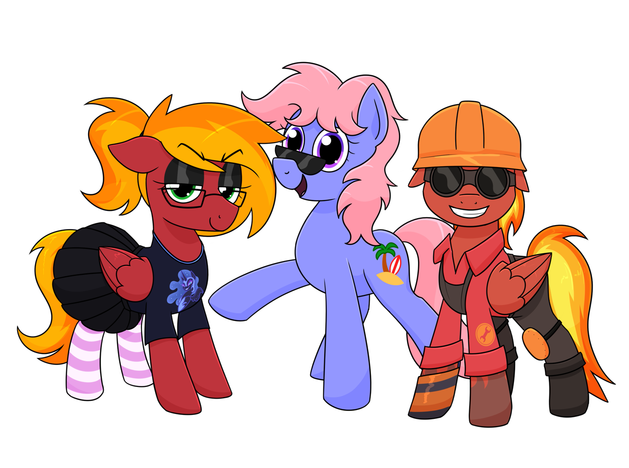 #3259118 - safe, artist:dhm, artist:moonatik, nightmare moon, oc, oc ...