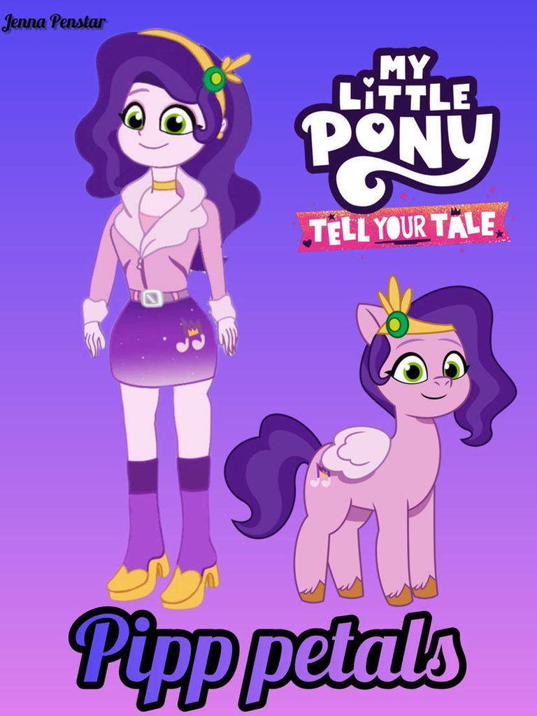 #3259835 - safe, artist:jenna56, pipp petals, human, pegasus, pony, equestria girls, g4, g5, my ...