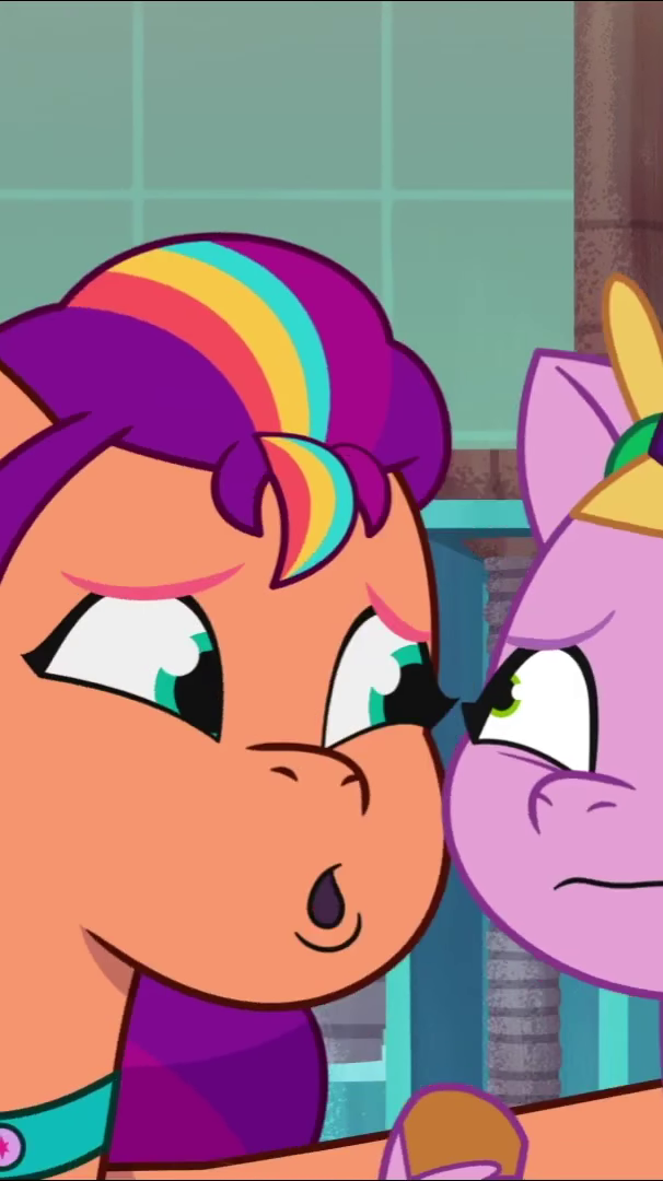 #3259854 - safe, screencap, allura, comet (g5), hitch trailblazer, izzy moonbow, misty ...