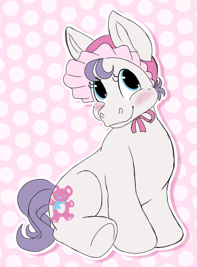 #3259978 - safe, artist:primrosedinocat, hushabye, earth pony, pony, g1 ...