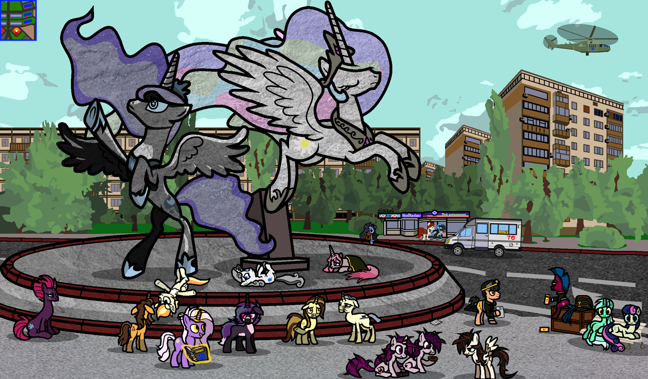 #3260254 - safe, artist:objectyu, bon bon, fizzlepop berrytwist, lyra ...