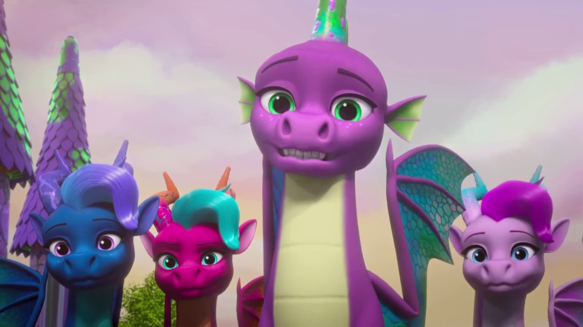 #3260483 - safe, screencap, blaize skysong, fountain (g5), hitch trailblazer, izzy moonbow, jade ...