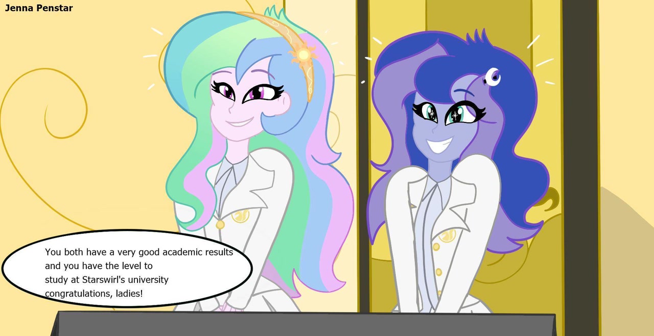 #3260486 - safe, artist:jenna56, princess celestia, princess luna, equestria girls, g4, clothes ...