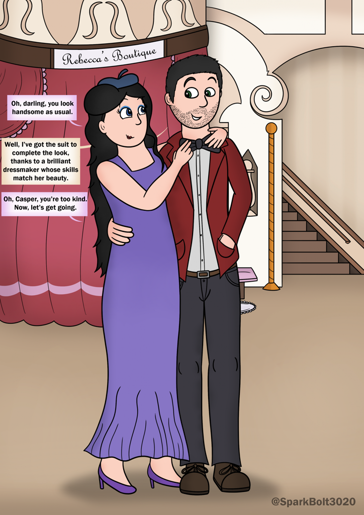 #3260835 - safe, artist:sparkbolt3020, capper dapperpaws, rarity, human ...