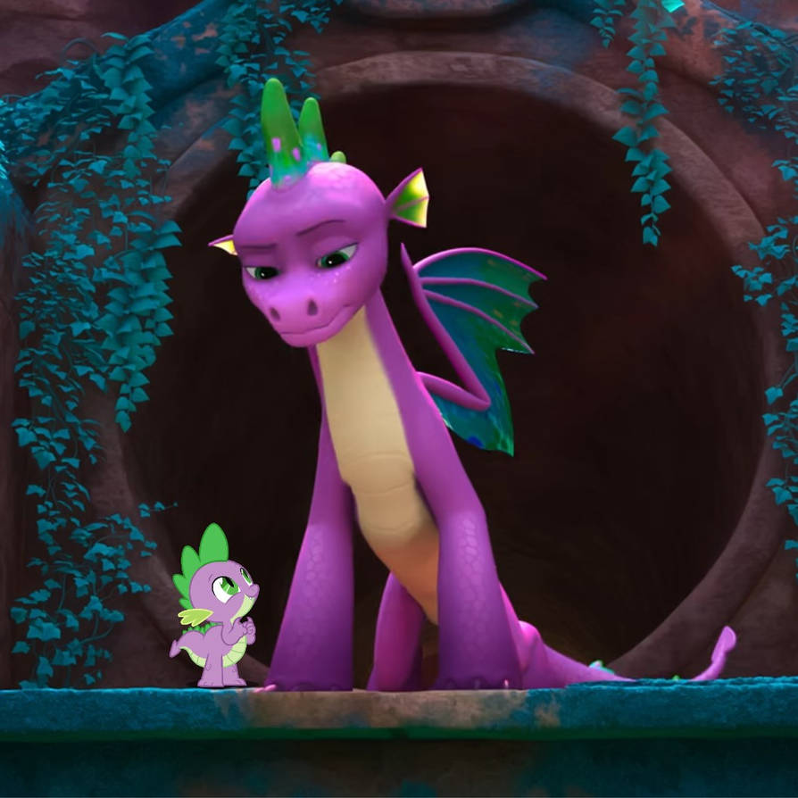 #3261384 - safe, edit, edited screencap, editor:22tjones, screencap, spike, dragon, g4, g5, my ...