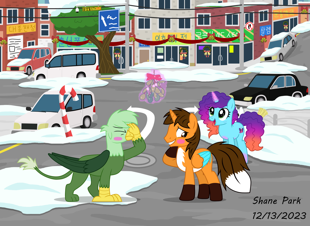 #3261565 - safe, artist:creedyboy124, misty brightdawn, oc, oc only, oc:ej, oc:gregory griffin ...