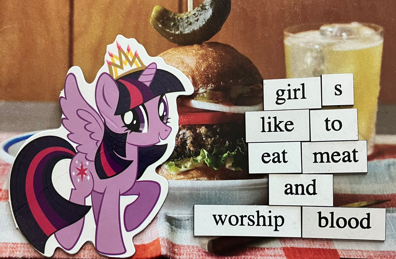 #3263424 - safe, twilight sparkle, alicorn, pony, unicorn, g4, burger ...