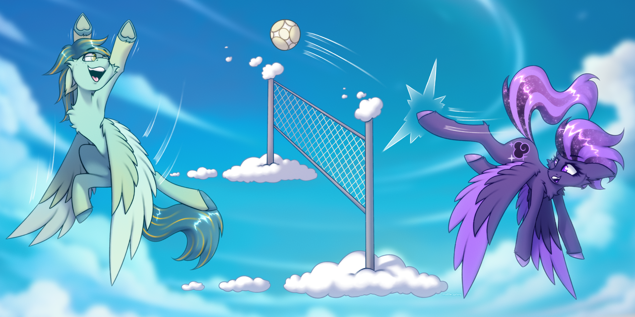 #3263451 - safe, artist:shad0w-galaxy, oc, oc only, oc:ruffled quill, oc:shadow galaxy, pegasus ...