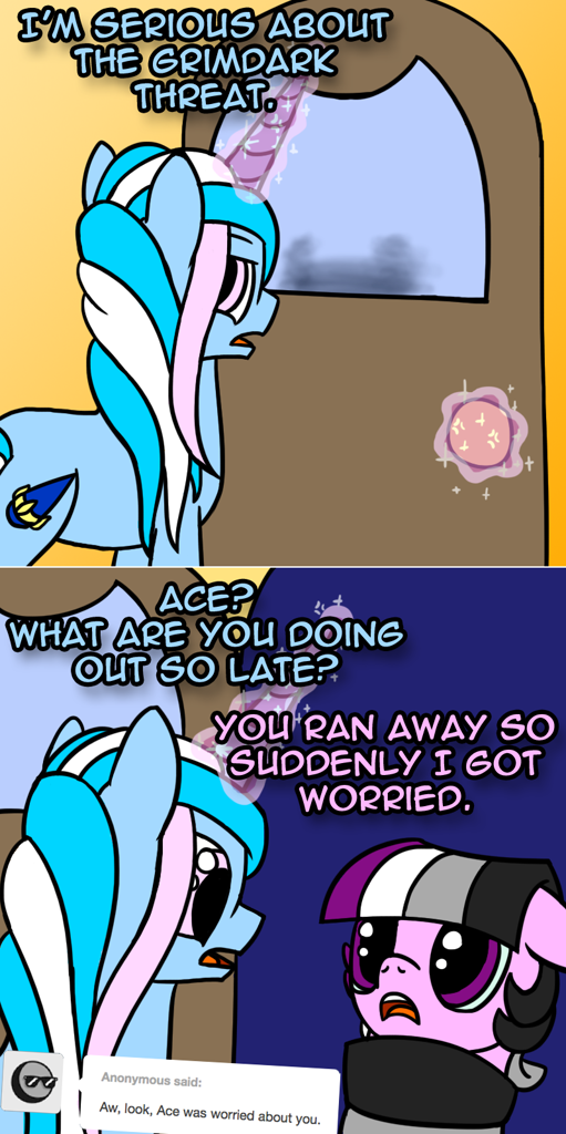 #3263782 - safe, artist:thedragenda, oc, oc only, oc:ace, oc:aurora (thedragenda), pony, unicorn ...