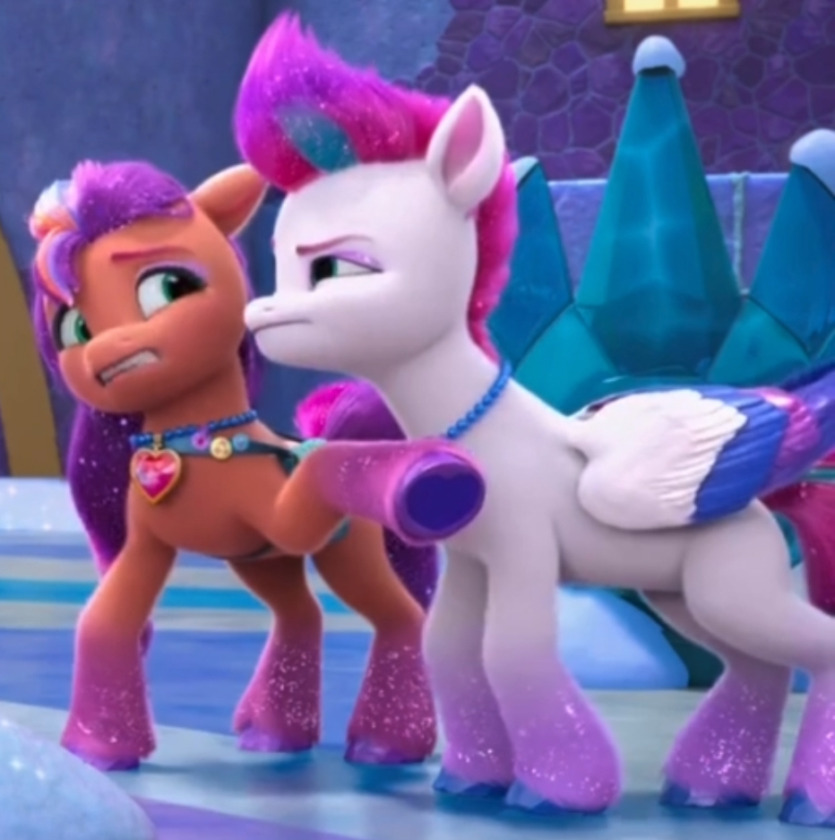 #3263920 - safe, screencap, sunny starscout, zipp storm, earth pony, pegasus, pony, g5, my ...