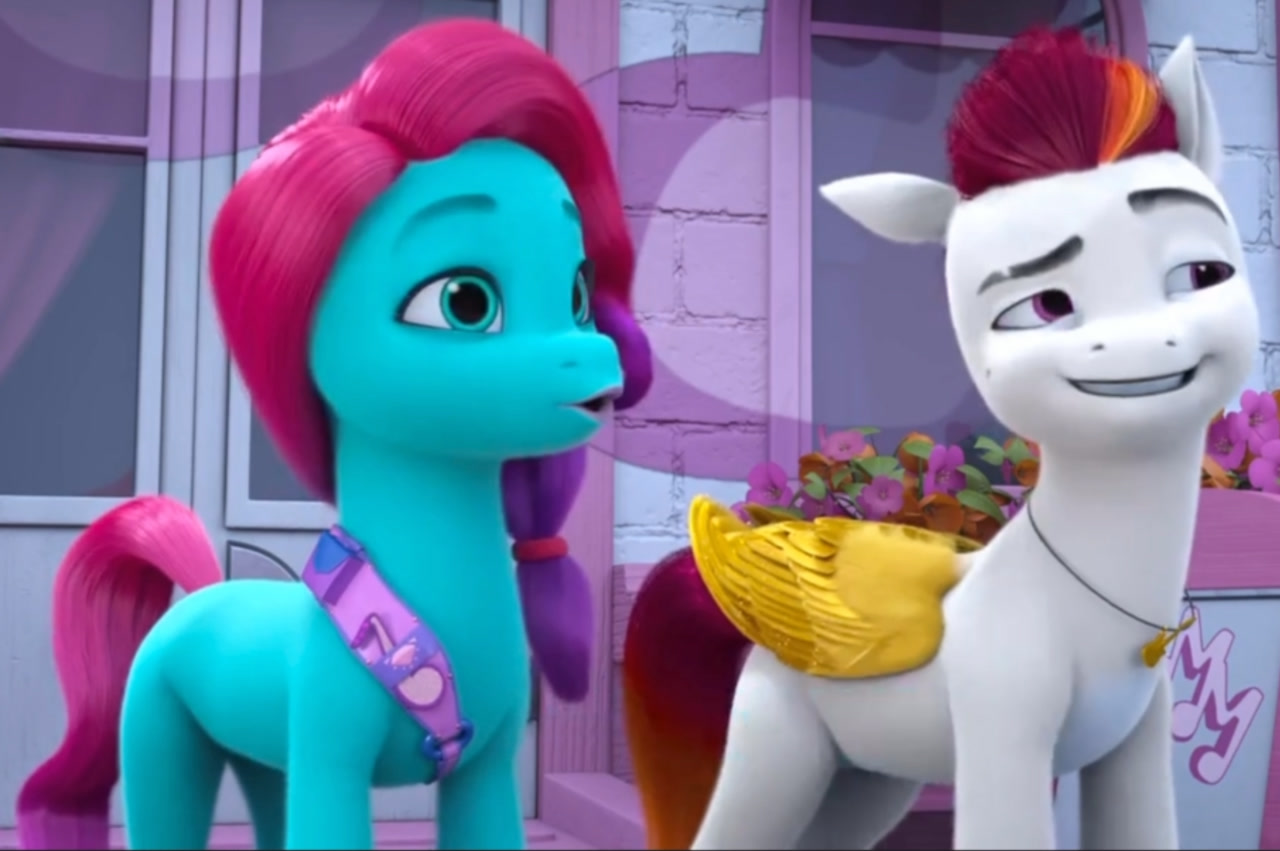 #3252358 - safe, screencap, jazz hooves, rocky riff, earth pony, pegasus, pony, g5, my little ...