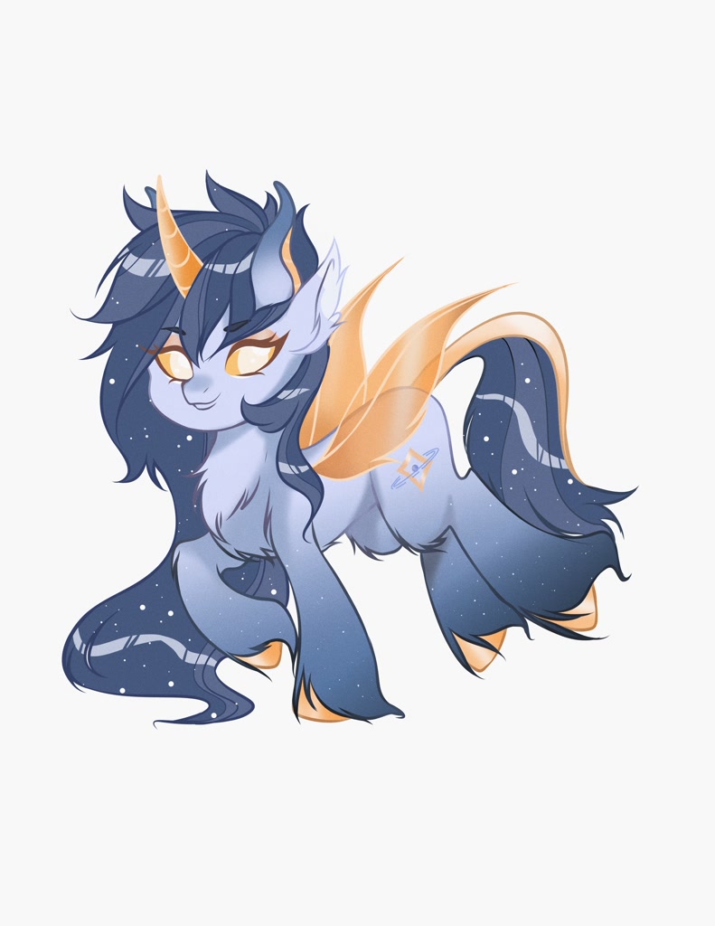 #3264465 - safe, artist:sushimeko, oc, oc only, oc:gaia, changeling, kirin, pony, changeling oc ...