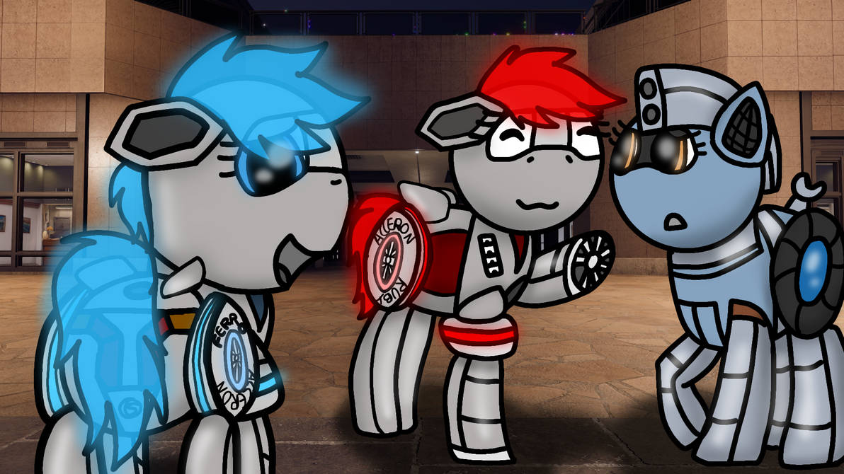 #3264958 - safe, artist:foxfer64_yt, oc, oc only, oc:acceron, oc:acceron (ruby), oc:silverstream ...