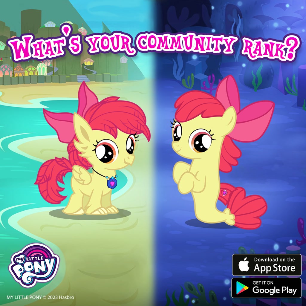 #3265775 - safe, gameloft, apple bloom, hippogriff, seapony (g4), g4 ...