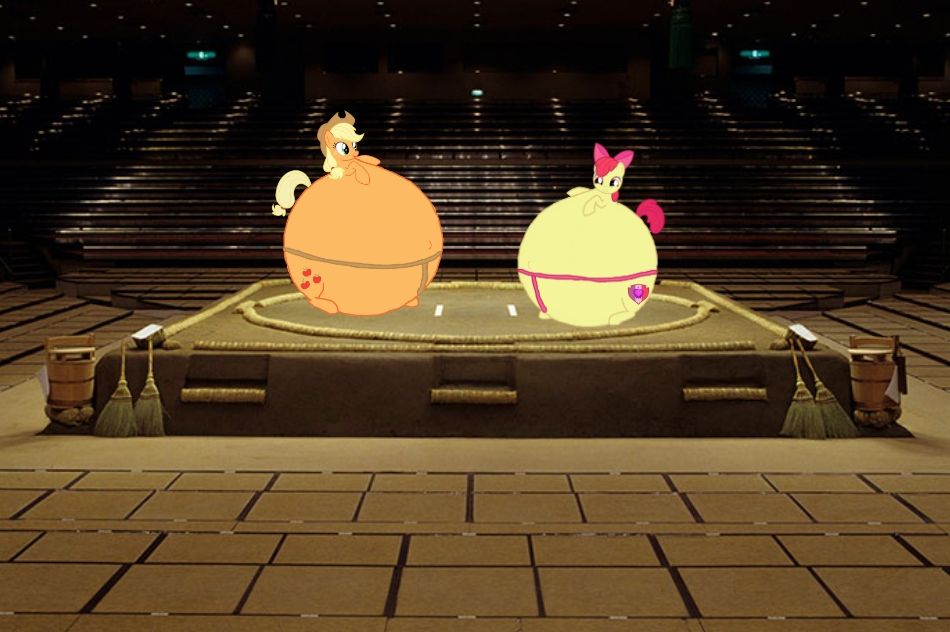 #3266827 - safe, artist:simonstudio587, apple bloom, applejack, earth ...