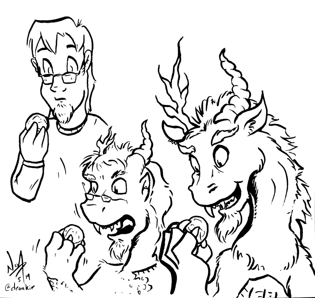 #3267010 - safe, artist:droakir, discord, draconequus, human, g4, black and white, grayscale ...