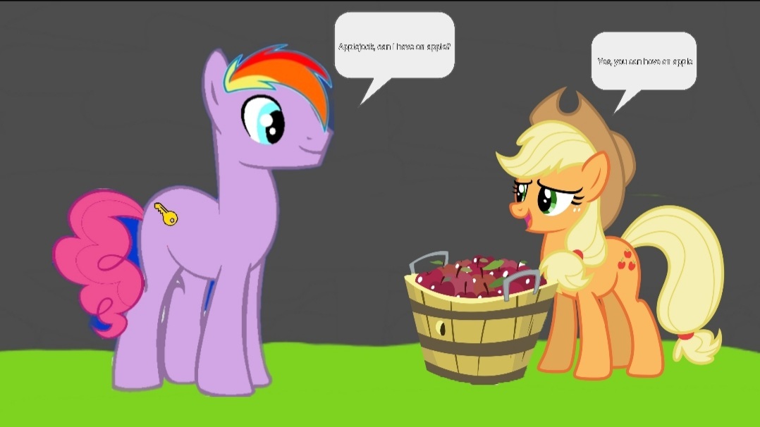 #3267100 - safe, artist:hako33, applejack, oc, oc only, oc:clock gear ...