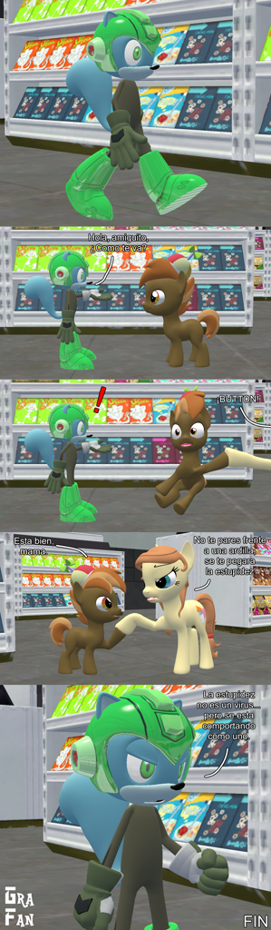 #3268087 - safe, artist:gradiusfanatic, button mash, oc, oc:cream heart ...