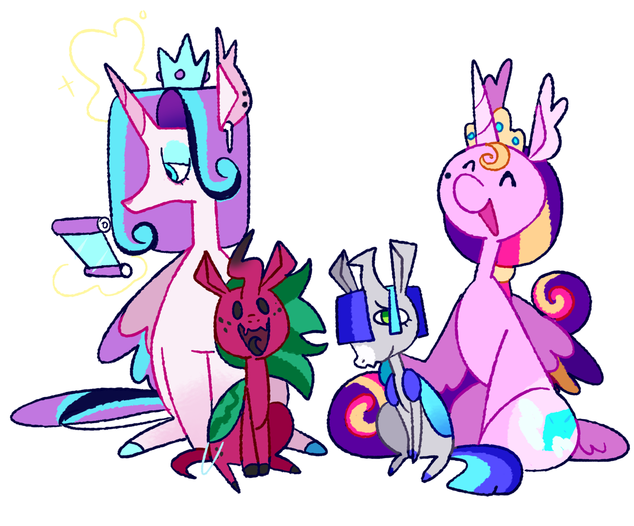 #3269678 - safe, artist:goatpaste, princess flurry heart, oc, oc ...