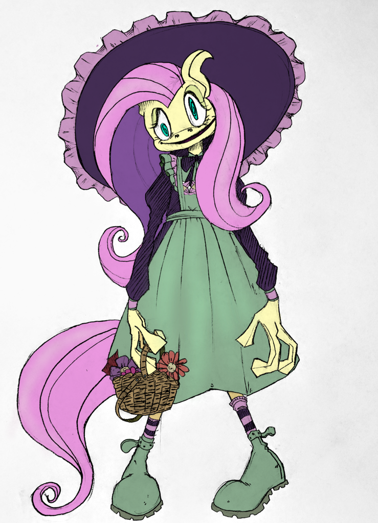 #3270242 - safe, artist:jawslocks03, fluttershy, pegasus, anthro, my ...