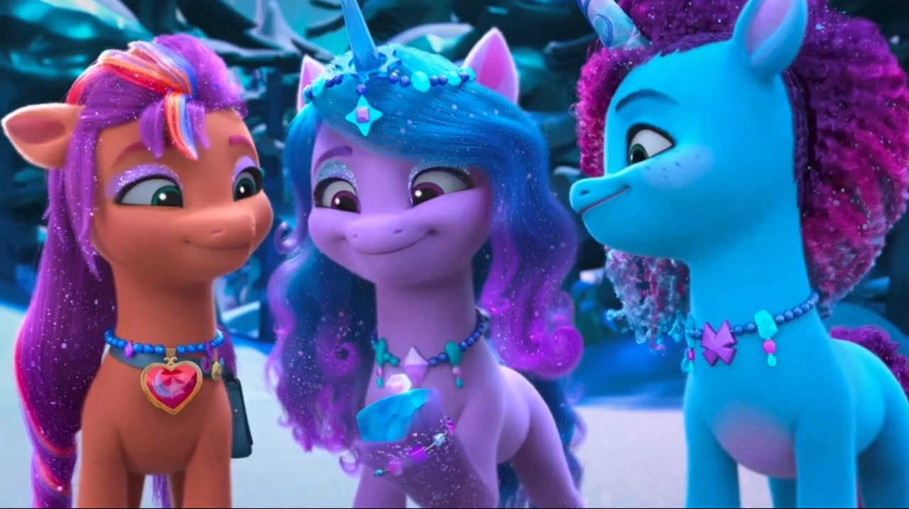 #3270288 - safe, screencap, izzy moonbow, misty brightdawn, sunny starscout, earth pony, pony ...