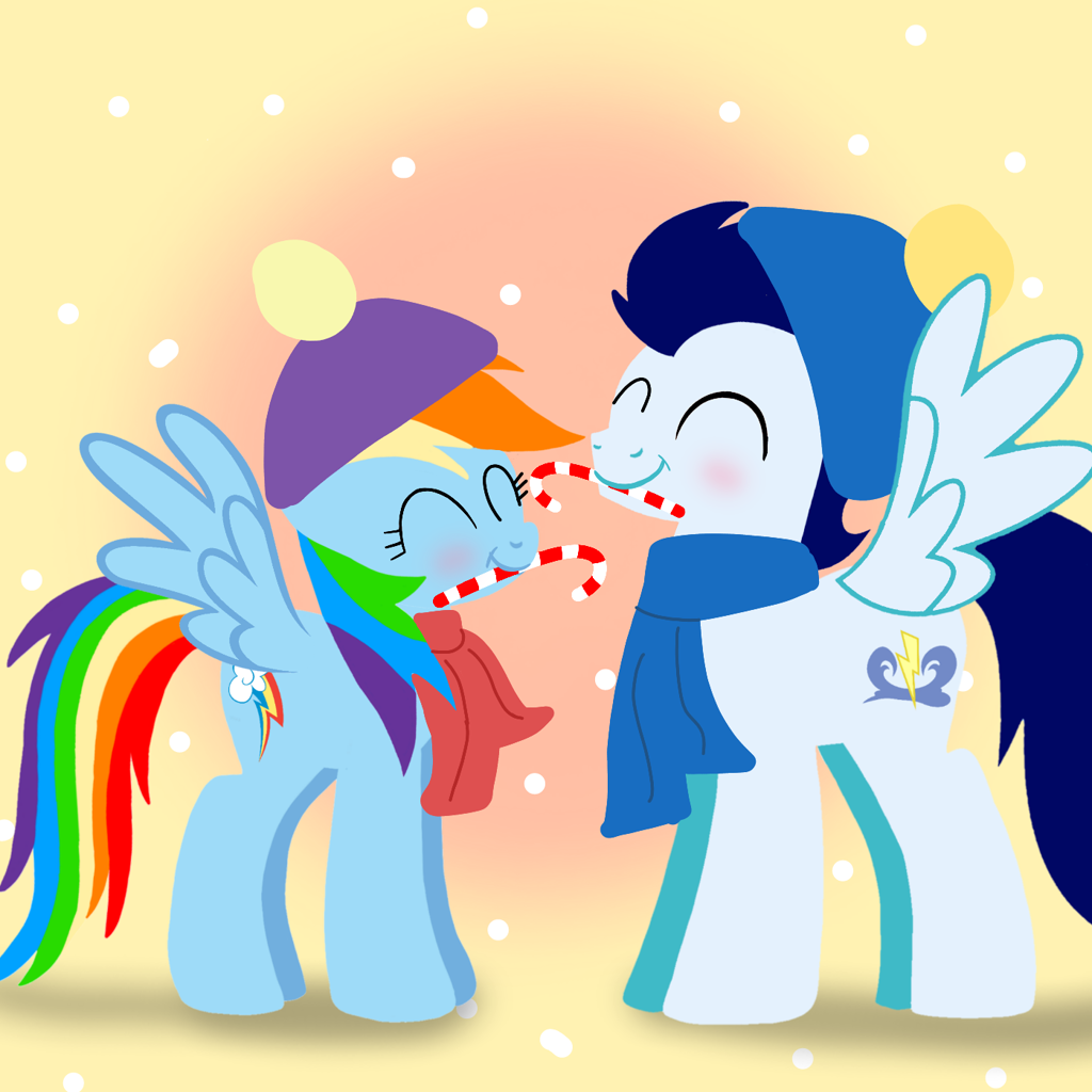 #3271312 - safe, artist:mlplary6, rainbow dash, soarin', pegasus, pony ...