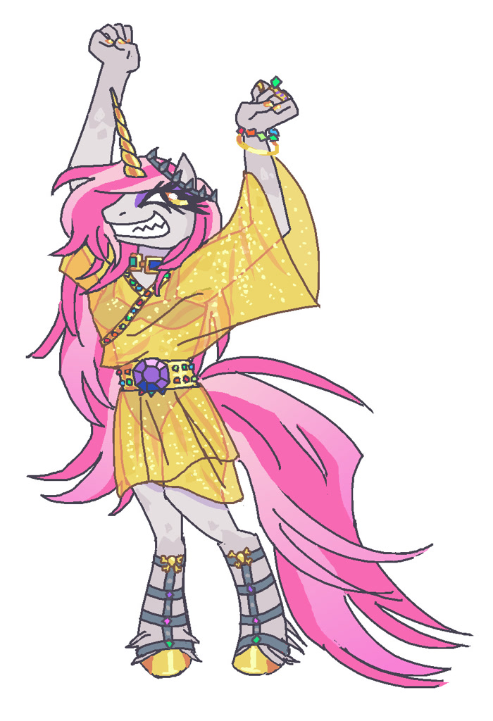 #3271653 - safe, artist:necronyancy, oc, oc only, crystal pony, unicorn ...