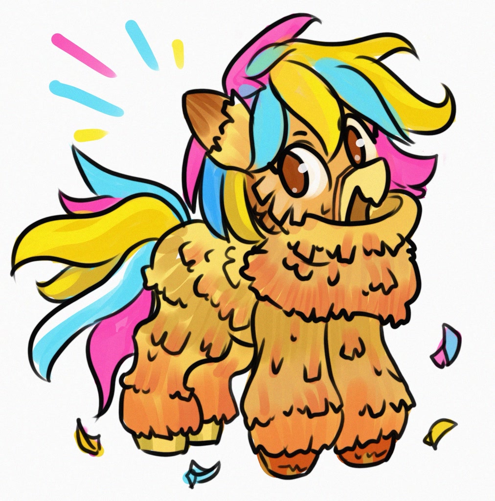#3254360 - safe, artist:opalacorn, oc, oc only, piñata pony, pony ...