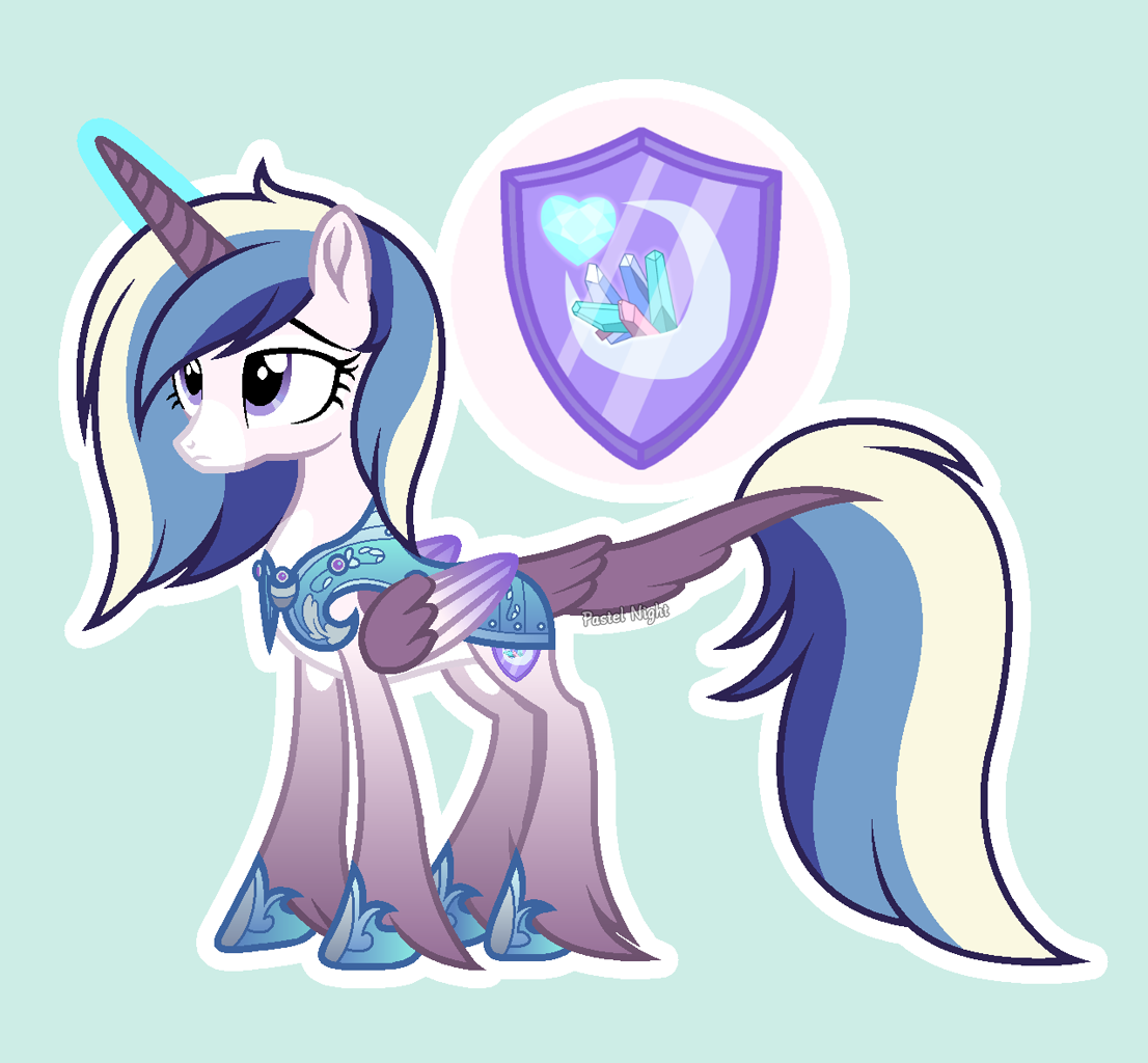 #3256103 - safe, artist:pastelnightyt, oc, oc only, oc:crystal shield, alicorn, pony, alicorn oc ...