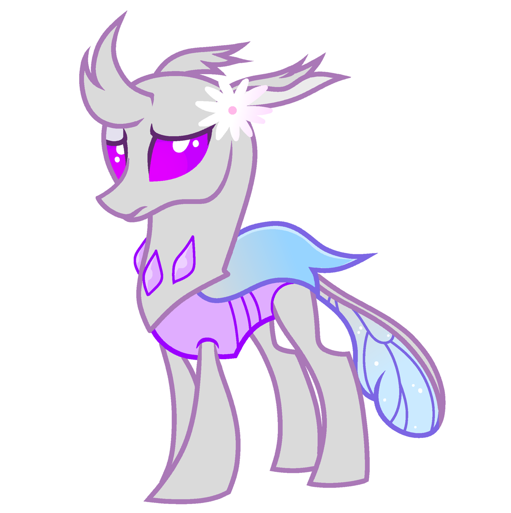 #3257356 - safe, artist:vi45, oc, oc only, changedling, changeling, g4, flower, flower in hair ...