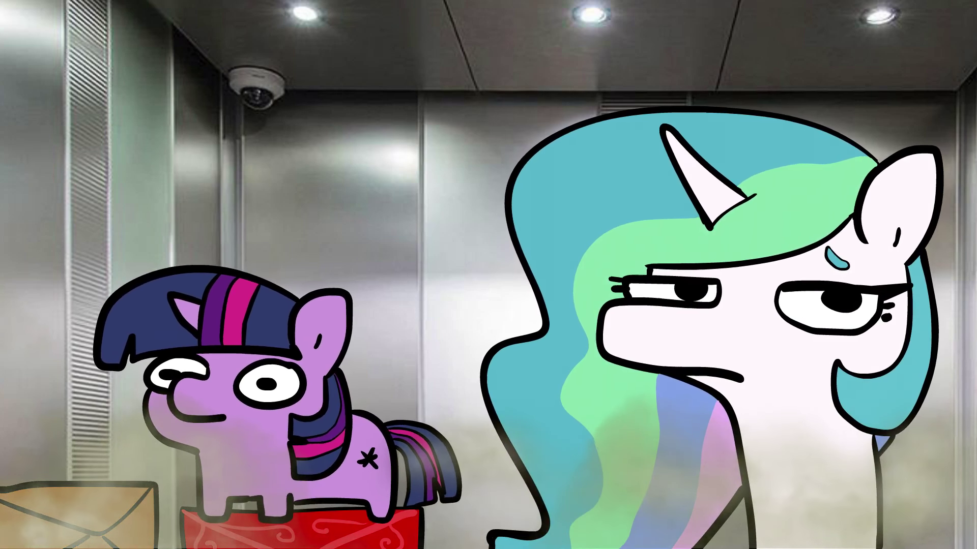 #3037691 - safe, artist:tjpones, princess celestia, twilight sparkle ...