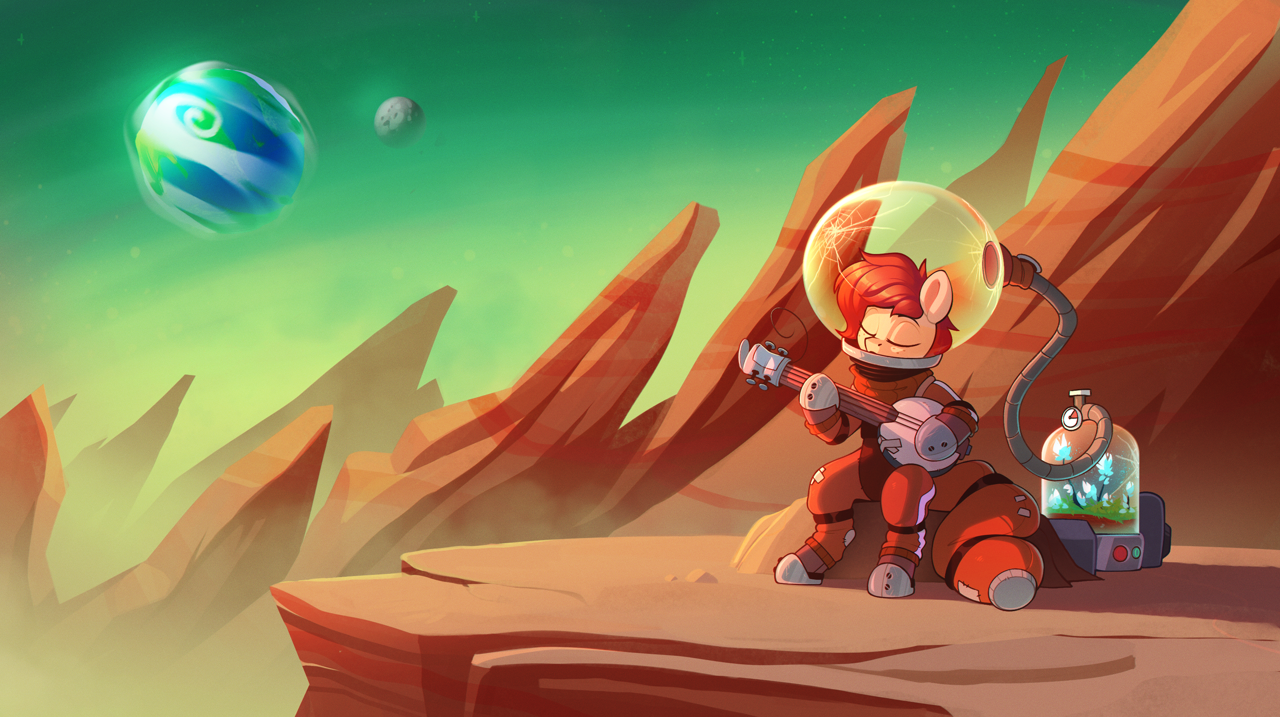 #3038135 - safe, artist:rexyseven, oc, oc only, oc:rusty gears, earth ...