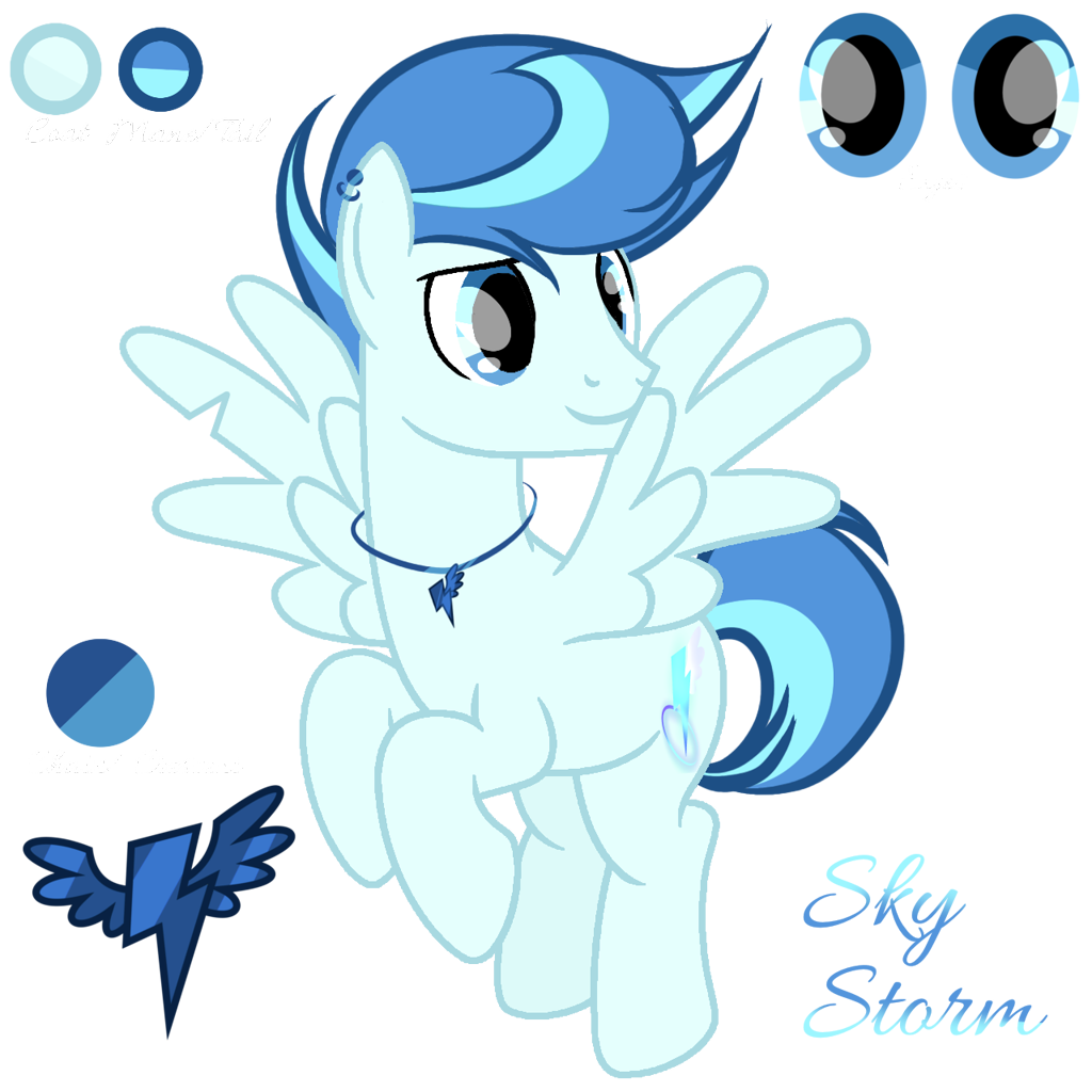 #3044328 - safe, artist:harmonyvitality-yt, oc, oc only, oc:sky storm, pegasus, pony, base used ...