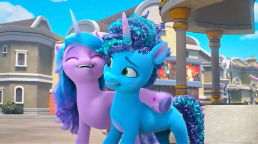 #3045156 - safe, screencap, izzy moonbow, misty brightdawn, pony, unicorn, g5, my little pony ...