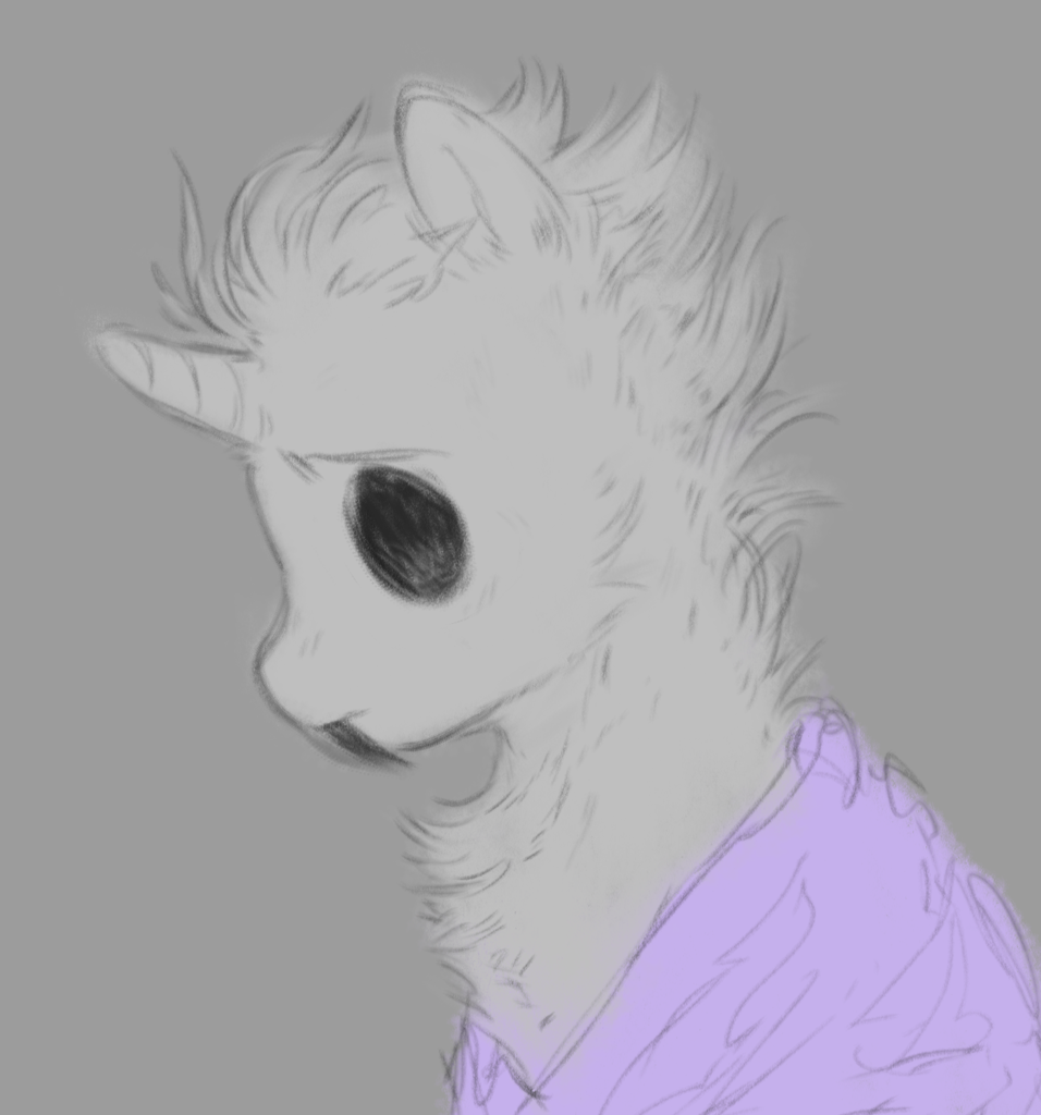 #3045908 - safe, artist:geonid, oc, pony, unicorn, monochrome, solo ...