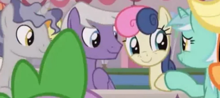 #3046031 - safe, screencap, applejack, bon bon, buddy, lyra ...