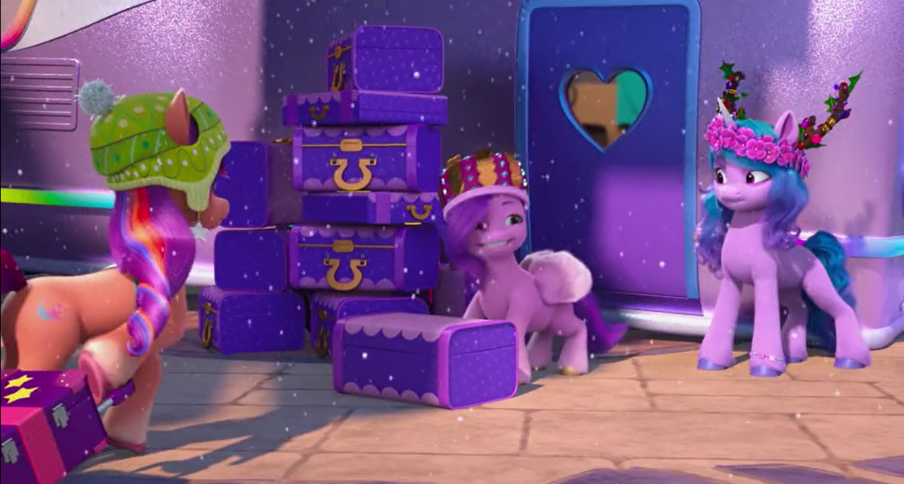 #3046626 - safe, screencap, izzy moonbow, pipp petals, sunny starscout ...
