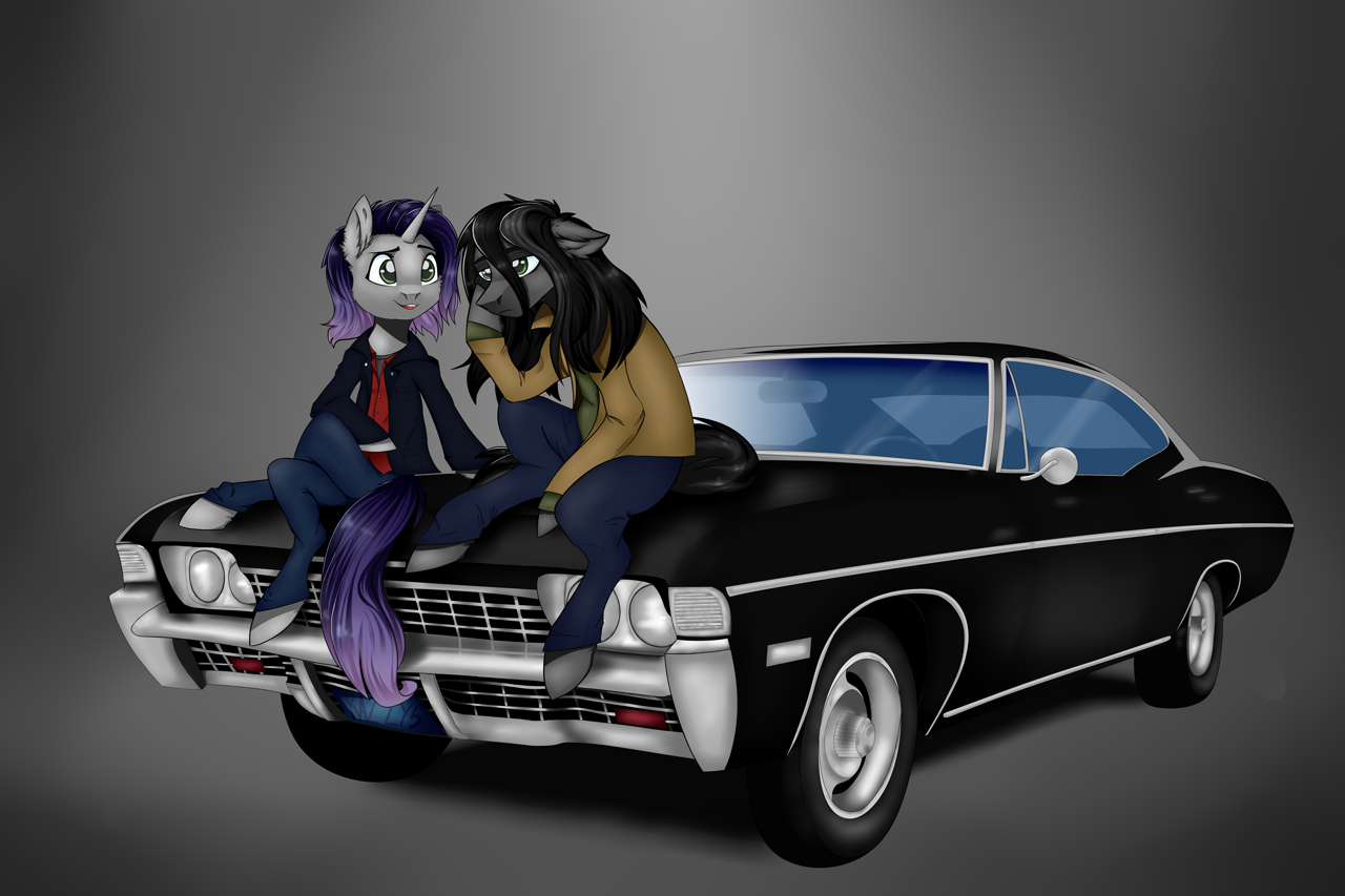 #3046909 - safe, artist:silverfir, oc, earth pony, pony, unicorn, semi ...