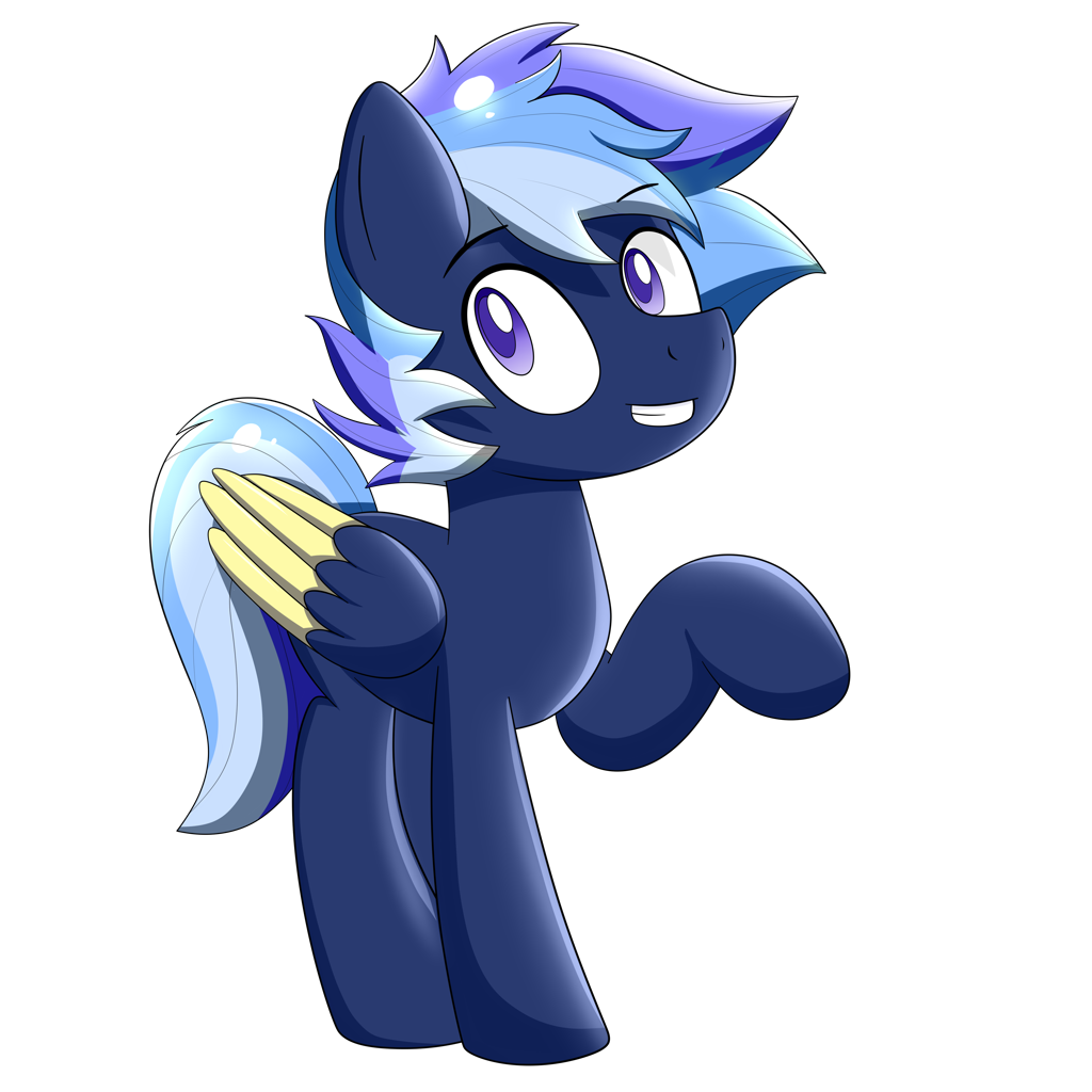 #3047063 - safe, artist:trackheadtherobopony, oc, oc only, oc:sky, pegasus, pony, simple ...