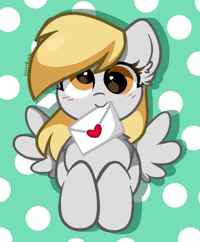 #3047128 - safe, artist:kittyrosie, derpy hooves, pegasus, pony, g4 ...